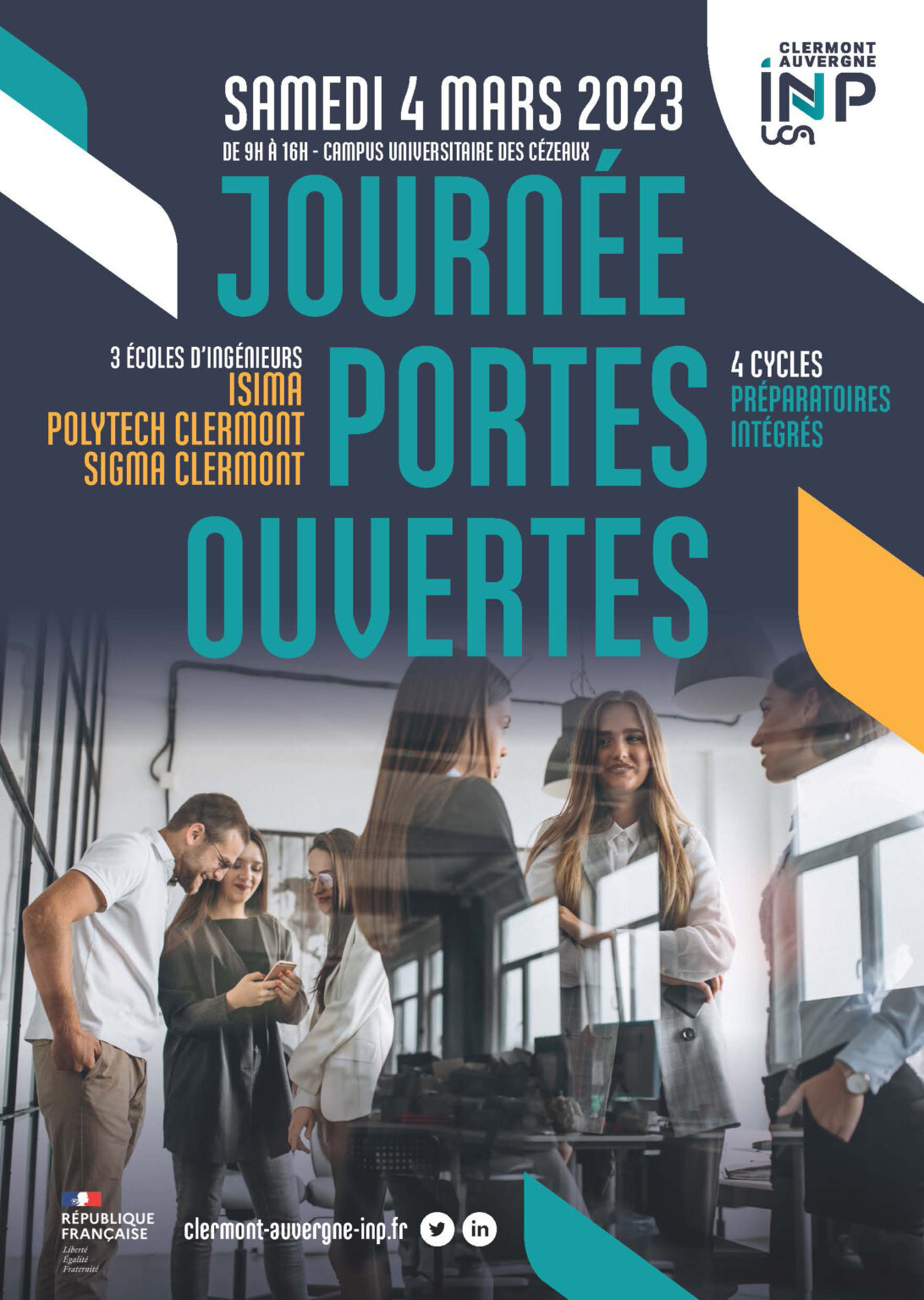 Journée Portes Ouvertes : Samedi 04 Mars 2023 - Clermont Auvergne INP